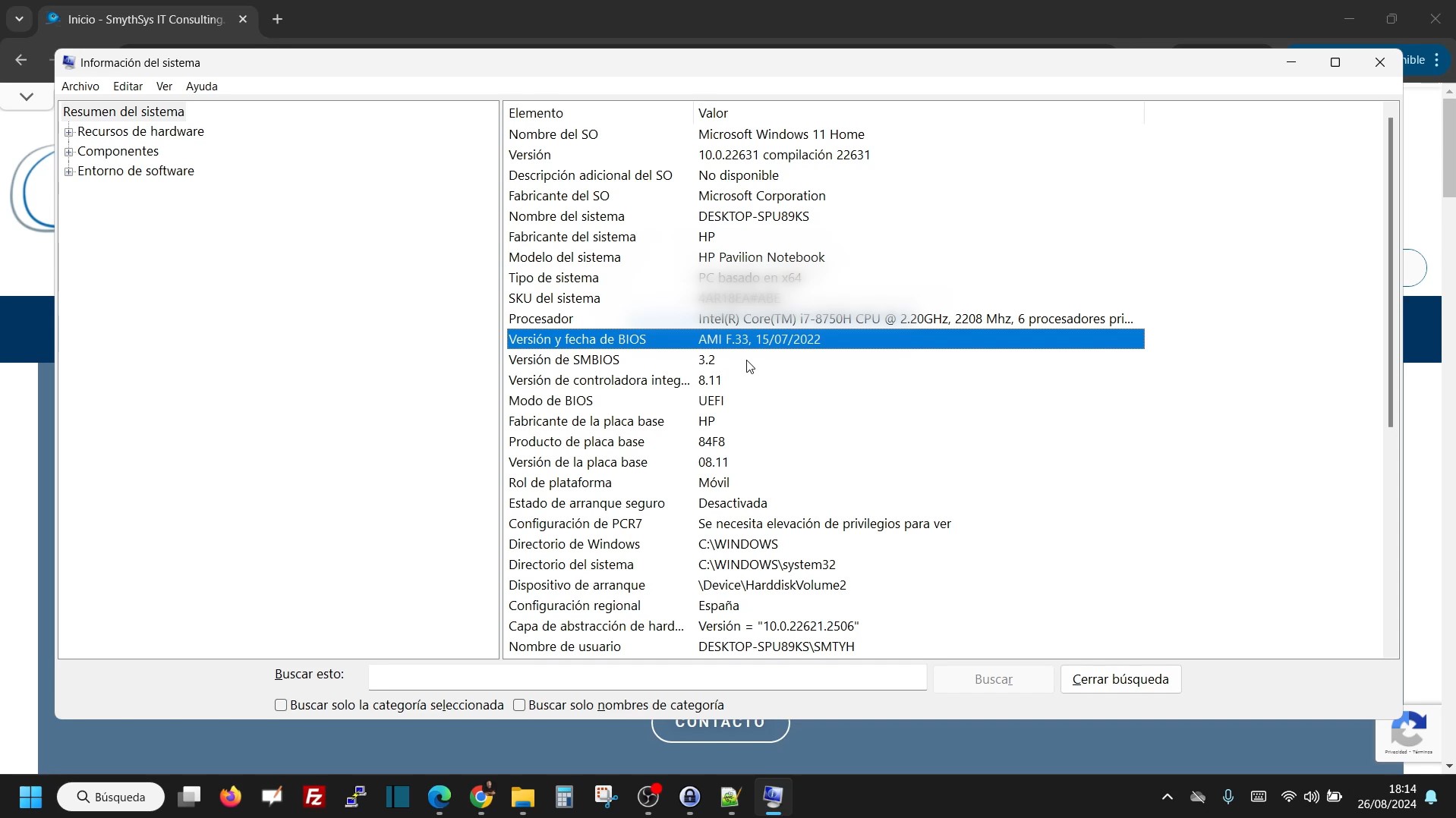 Cómo encontrar la versión de BIOS de tu ordenador en Windows. 3 métodos. - SmythSys IT Consulting