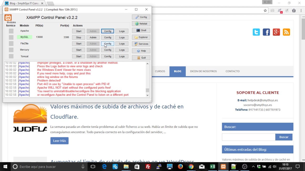 Error En Xampp Unable To Open Process Problema Con Los Puertos 443